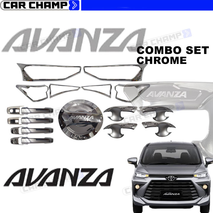 Toyota Avanza 2022 to 2024 Garnish Combo set cover Chrome WITH or W/OUT Smart Key FREE TRD DOOR ...