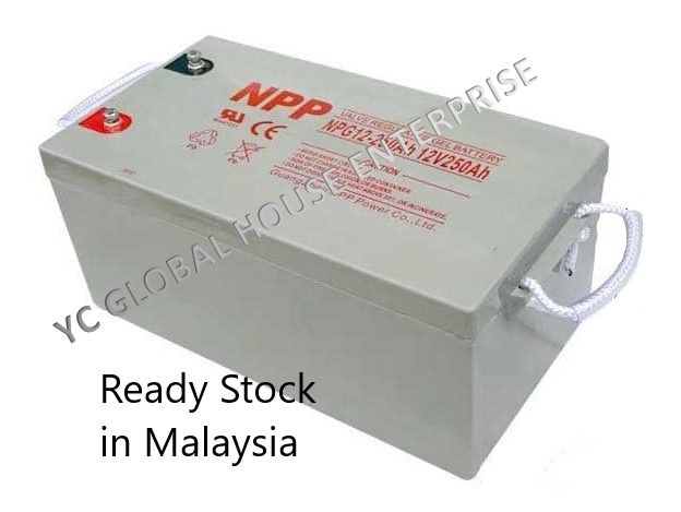 NPP Solar Gel type DEEP CYCLE Battery NPG12-250AH 12V For West Malaysia ...