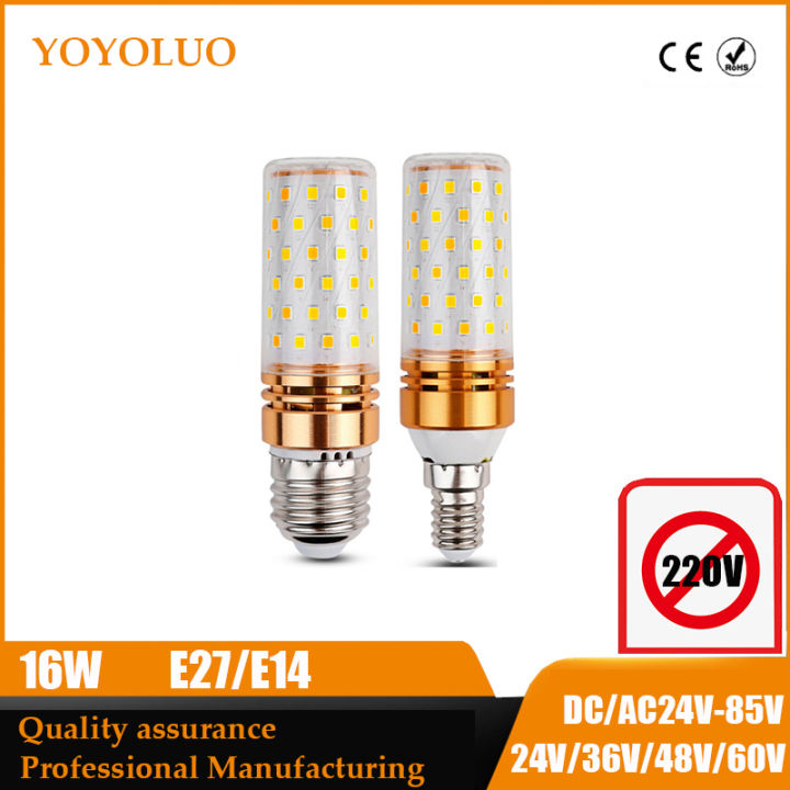 Low voltage LED Corn lamp AC DC 24V 36V 48V 60V 72V E27 E14 Base led ...