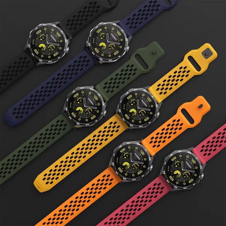 สายซิลิโคน สําหรับ Huawei Watch GT 6 Pro กีฬาสร้อยข้อมือทดแทนที่ระบาย ...