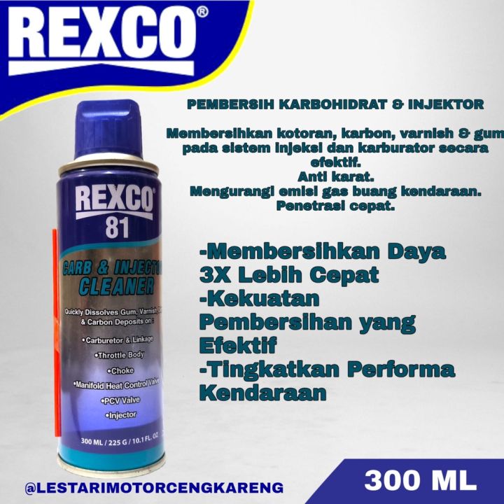 REXCO 81 PEMBERSIH KARBURATOR DAN INJEKTOR ( CLEANER ) 300 ML | Lazada ...