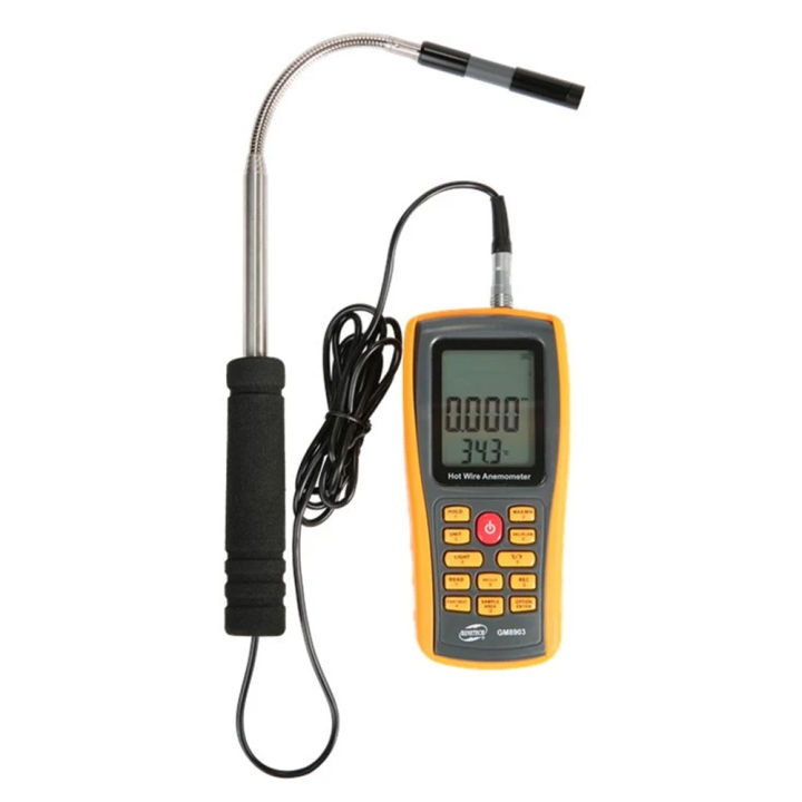 Measuring Instrumen Anemometer Digital Wind Speed Temperature Tester ...