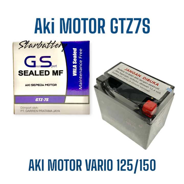 Aki Motor Honda Beat Iss Idling GTZ7S GS GREEN SPORT PREMIUM Aki kering ...