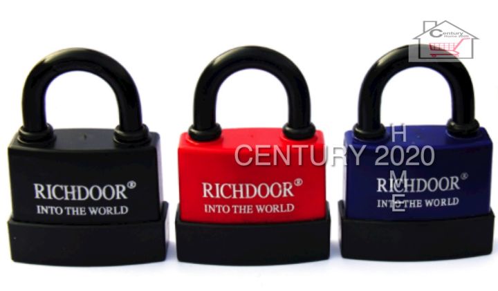 RICHDOOR Padlock Laminated Anti Theft Pad Lock Waterproof Lock 45mm | Lazada