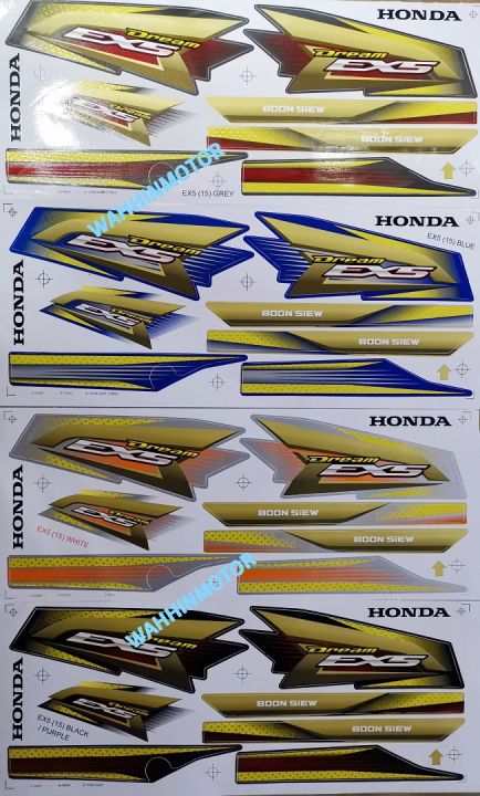 HONDA EX5 DREAM (15) FULL BODY STICKER STRIPE SET | Lazada