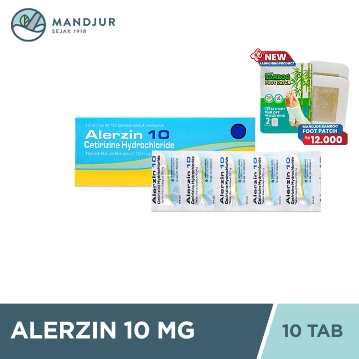 Alerzin 10 mg 10 Tablet - Obat Rhinitis dan Gatal Alergi | Lazada Indonesia