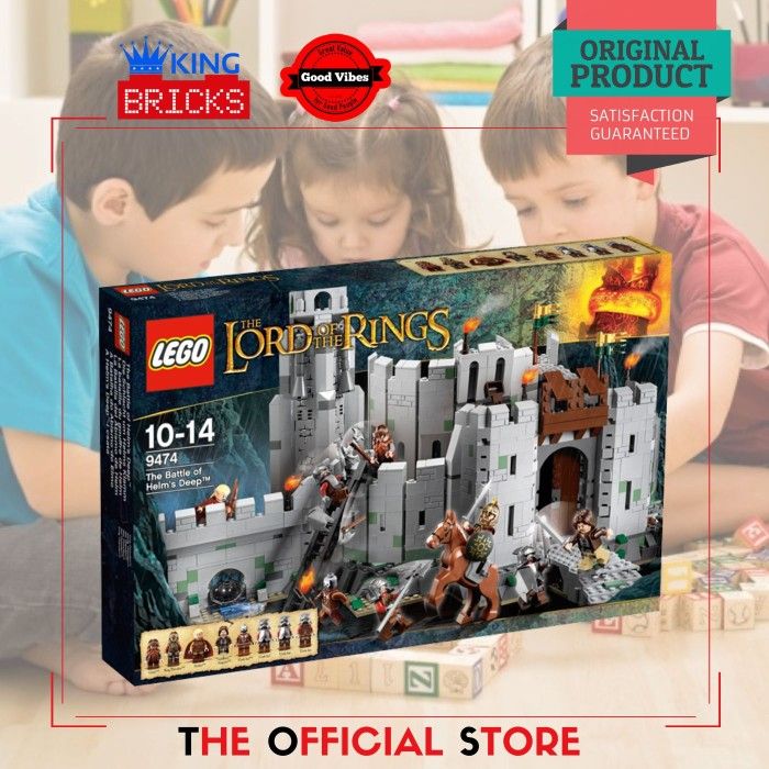 LEGO Original LORDS OF THE RINGS 9474 The Battle of Helms Deep Mainan ...