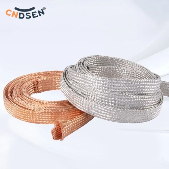 Tin Copper Wire Braid Size Width 2mm Shielded Copper Braided Expandable ...