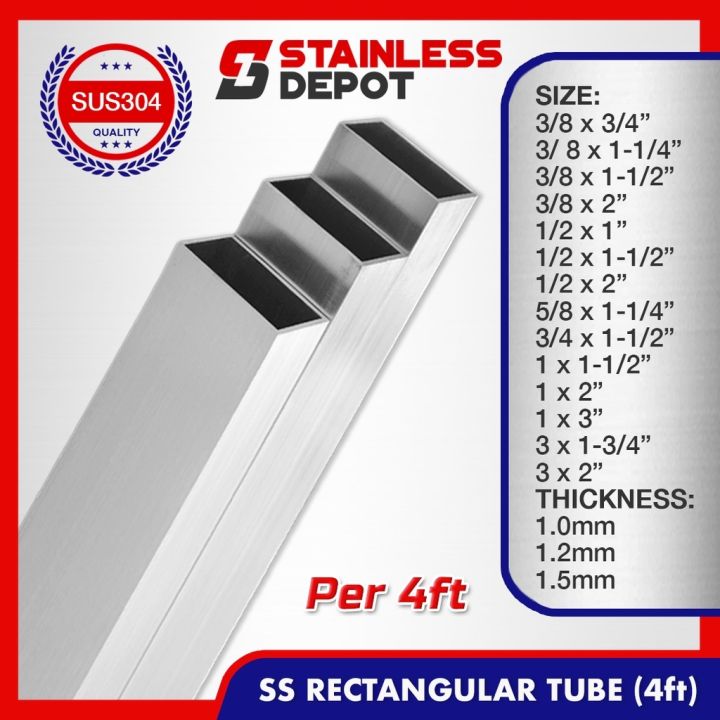 4FT Stainless Rectangular Tube Stainless Tubular Stainless Tube ...