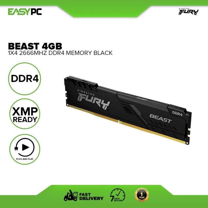 EasyPC | Kingston Fury Beast 4GB/8GB 2666mhz or 2666MT/s /16GB 3200mhz or 3200MT/s DDR4 Memory ...
