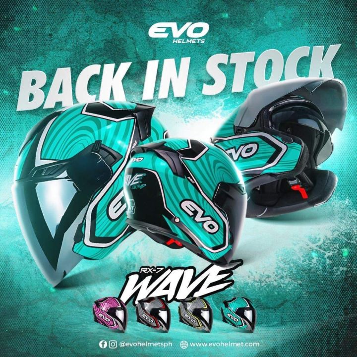 EVO RX7 WAVE HALF FACE DUAL VISOR WITH FREE CLEAR LENS | Lazada PH
