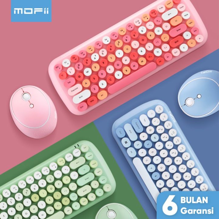 MOFii Keyboard Wireless Mouse Wireless Set 2.4G Candy 84 Keys | Lazada ...