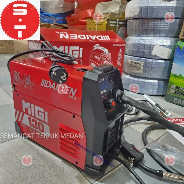 MIG-130 MESIN TRAFO LAS MIG MIGi MAG TANPA GAS CO2 130A 2T / 4T DAIDEN ...