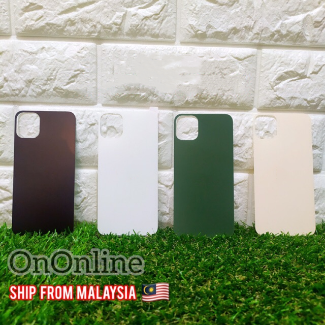 Back Matte Color Tempered Glass For iPhone 11 Pro Max Protection ...