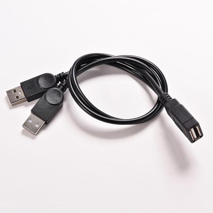 1×USB 2.0 A Female to 2 Dual USB Male Power Adapter Y Splitter Cable ...
