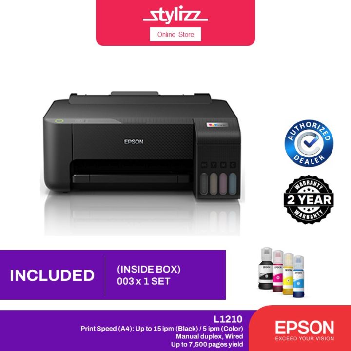 Epson Color Ink Tank System Printer L120 / L121 / L1210 - PRINT ONLY ...