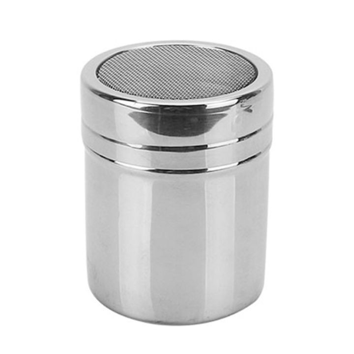 Sugar Shaker With Lid Stainless Steel Fine Mesh Shaker Cinnamon Icing ...