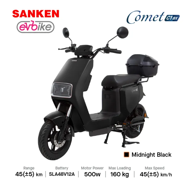 Sanken Sepeda Listrik Ev Bike Comet-C1 Electric Bike 500 Watt Midnight Black | Lazada Indonesia
