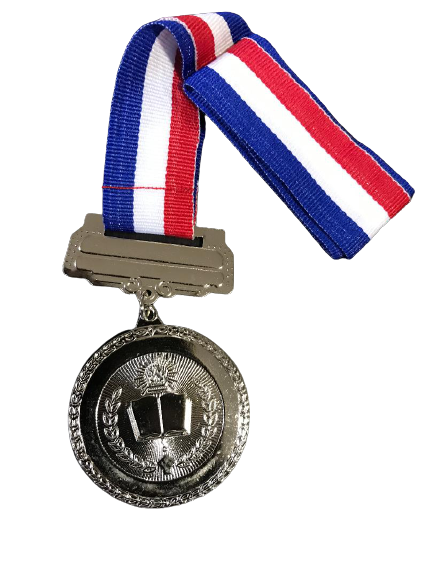 Deped Medals Book And Torch With Bister 5 cm Silver ( 25 Pcs Per Order ...
