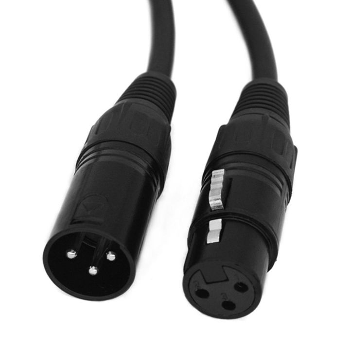 5m XLR Cable Black Professional 3 pin DMX Cable durable Mic Cable ...
