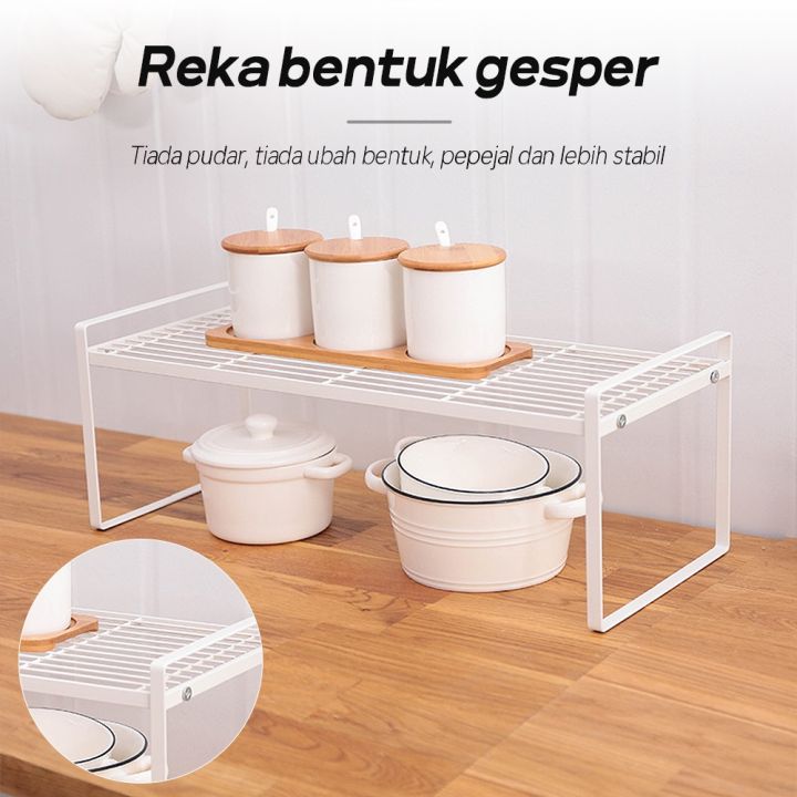 Stackable Kitchen Cabinet Rack Kitchen Rack Storage Shelf Countertop ...
