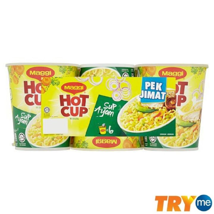 Maggi Hot Cup Instant Noodles Chicken (6 cups x 57g) | Lazada