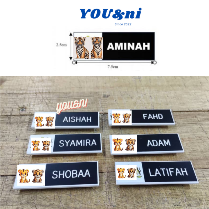 Name Tag MAGNET, Name Tag PIN Untuk Tag Nama Sekolah Cikgu, Murid dan ...