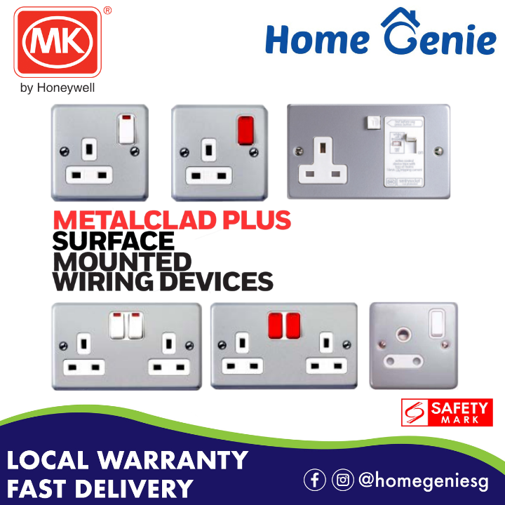 MK Metalclad K-Series Sockets 13A Shuttered Heavy Duty Sockets | 1 Gang ...