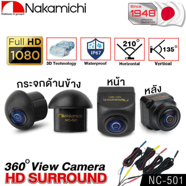 NAKAMICHI NC-501 กล้องรอบคัน 360 องศา คมชัด FULL HD 1920 x 1080P 3D ...