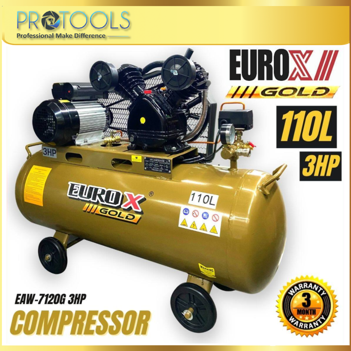 EUROPOWER GOLD SERIES EAW-7120G 3HP Heavy Duty Air Compressor | Lazada