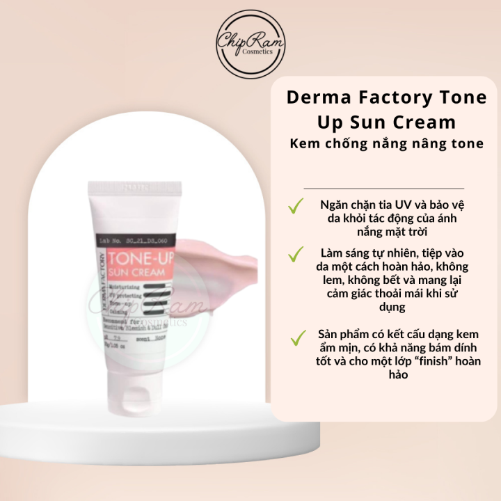 Kem chống nắng nâng tone Derma Factory Tone Up Sun Cream 30g | Lazada.vn