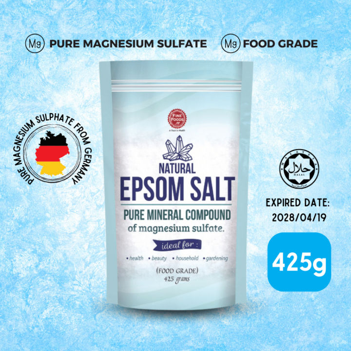 Fine Foods Epsom Salt 425g (Exp: 2028/04/19)/ Garam Rendam Kaki/ 瀉鹽/ 泻盐 ...