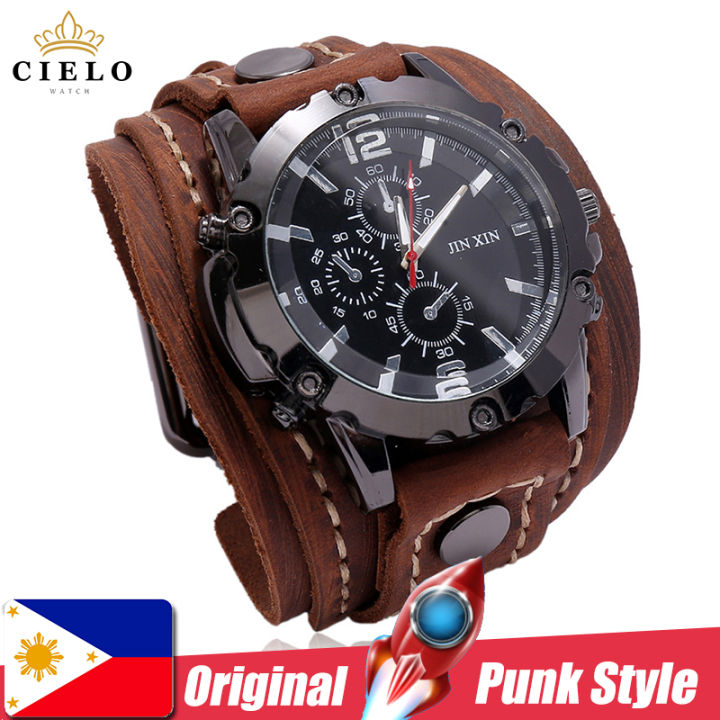 Cielo Punk Watches Motorcycle Luxury Watch for men Waterproof Wide ...