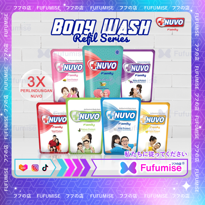 NUVO Family Antibacterial Body Wash 400ml Pouch Refill Besar | Sabun Mandi Cair | Sabun Cair ...