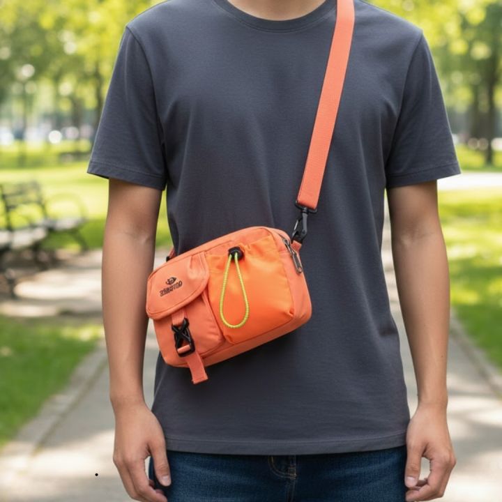 TOP TREND PH Korean Streetwear Crossbody Multi-Pocket Nylon Utility Bag ...