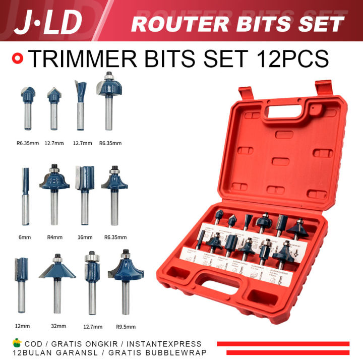 JLD Mata Router set - Mata Profil 6mm - Mata Trimmer Set Router Bit Set ...