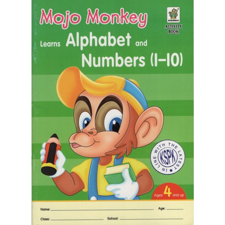 MOJO MONKEY LEARNS ALPHABET AND NUMBERS (1-10) | Lazada