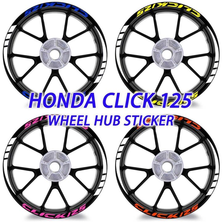 Honda Click 125 125i Wheel Hub Reflective Stickers V1 V2 Aerox Mio ...