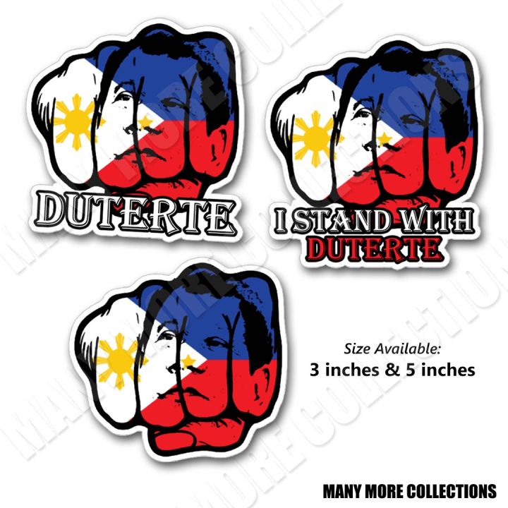 Pro-Duterte Supporter Sticker - I Stand With Duterte Waterproof Vinyl ...