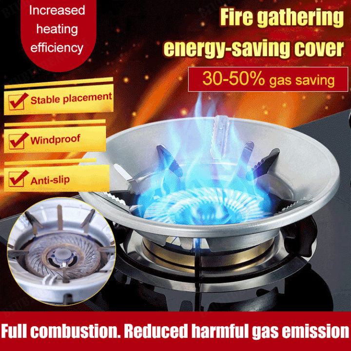H Penutup penjimatan tenaga pengumpul api cincin kalis angin aksesori ...