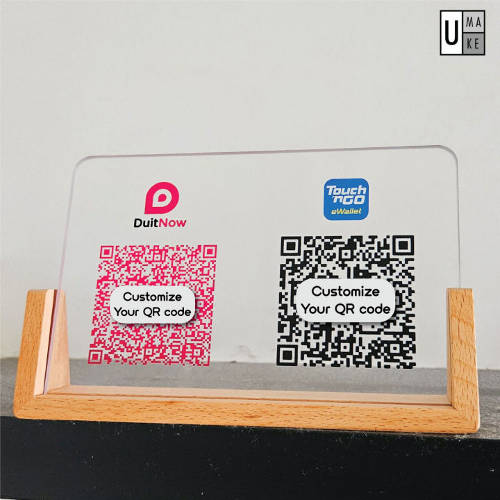 Ewallet QR Code Stand QR Pay Stand DuitNow TouchNgo QrPay Maybank ...