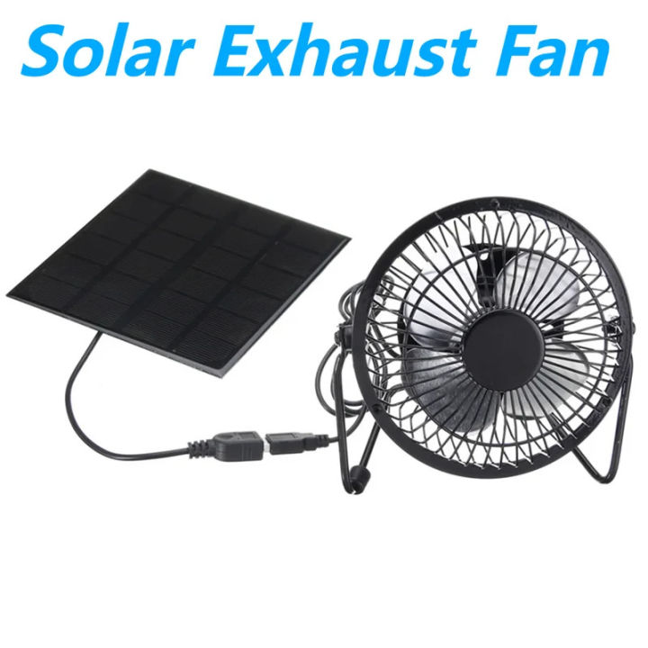 Ventilator Solar Panel Powered Fan Air Extractor 4 inch Solar Exhaust ...