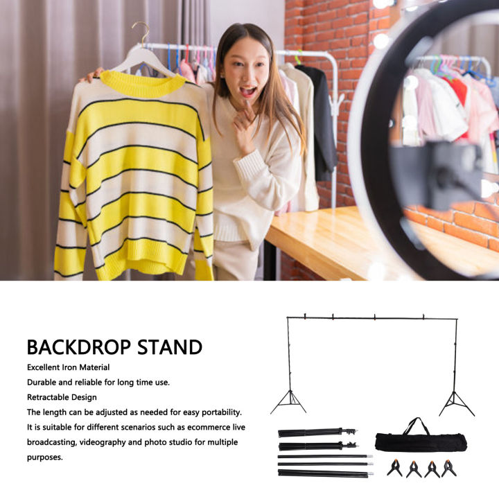 Backdrop Stand Easy Using Photo Studio Backdrop Support System Iron for ...