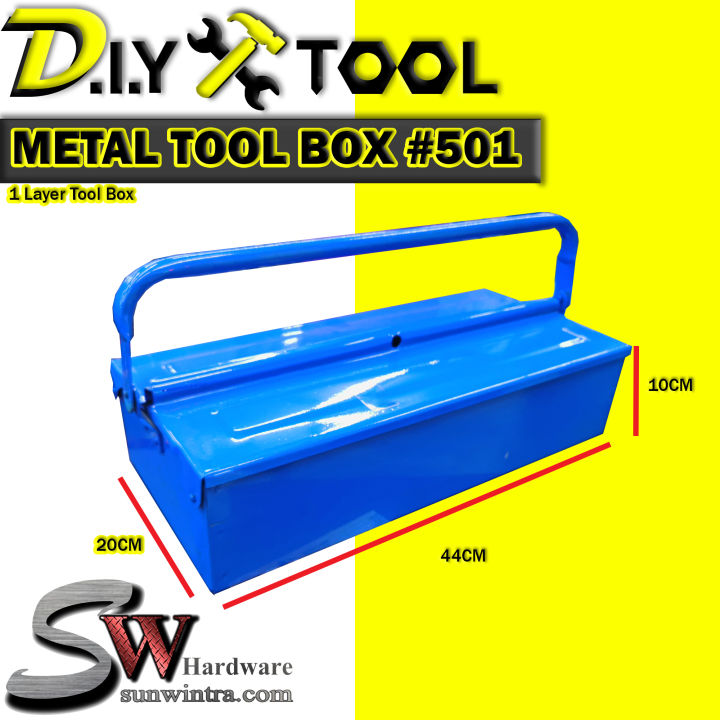 SW HARDWARE SINGLE LAYER METAL TOOL BOX #501 | Lazada