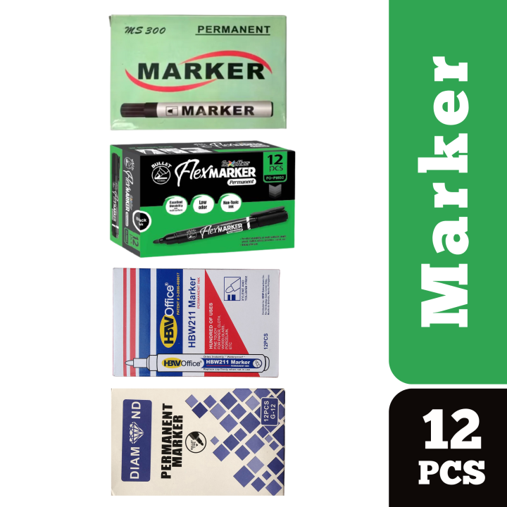 Waterproof Permanent Fine Marker Pentel Pen Sold Per box | Lazada PH