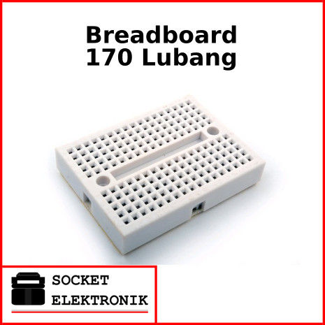 Mini Breadboard Bread Board Project board 4.5 cm x 3.4 cm 170 lubang ...