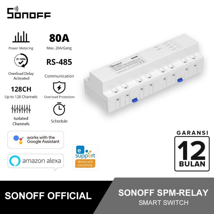 SONOFF SMART STACKABLE SPM-MAIN SPM-4RELAY SMART MCB WIFI IOT | Lazada ...