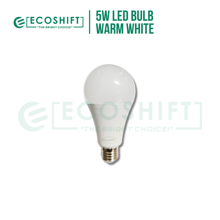 Ecoshift 5W E27 Holder Warm White LED Bulb | Lazada PH