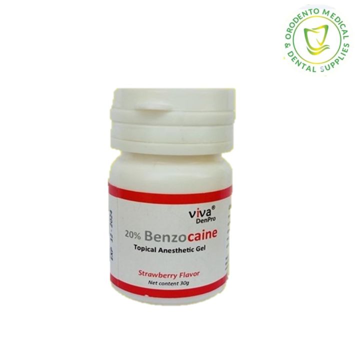 Benzocaine 20% Topical Anesthetic Gel Strawberry Flavor 30 Grams ...