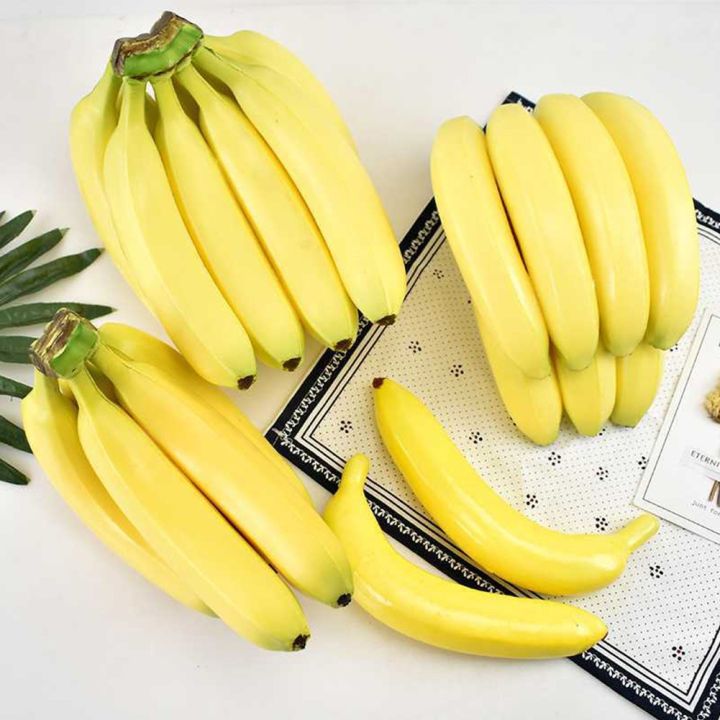 Artificial Banana Fake Fruit Plastic Model Decorative Home Fruit Shop ...